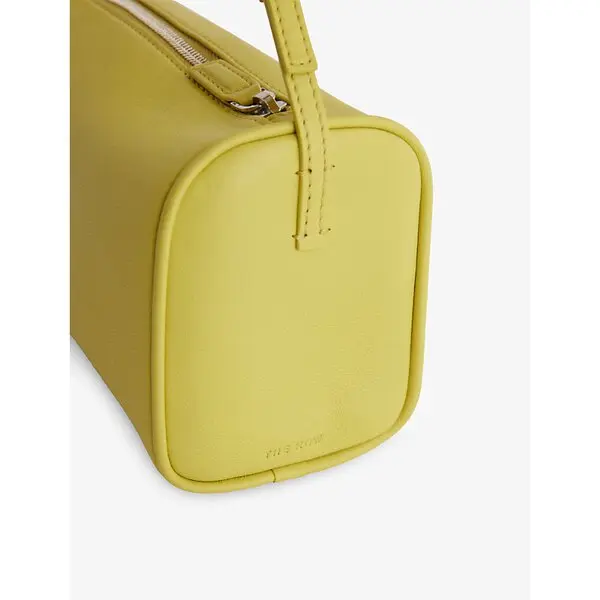The Row 90'S Leather Top Handle Bag - Coppery Yellow Ans